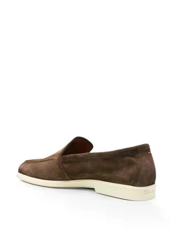 Santoni Suede Slip-on Loafers