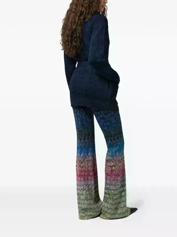 Missoni Zigzag-knit Belted Cardigan