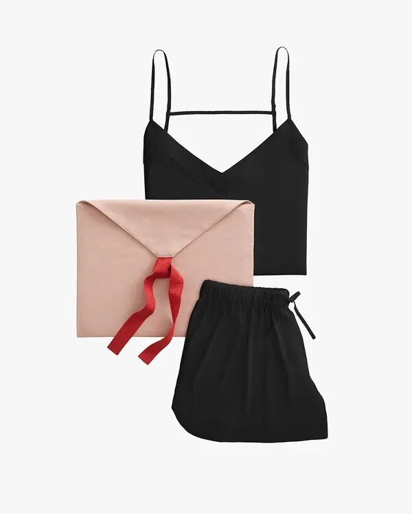 Cuyana Cami Top Sleep Set - Black