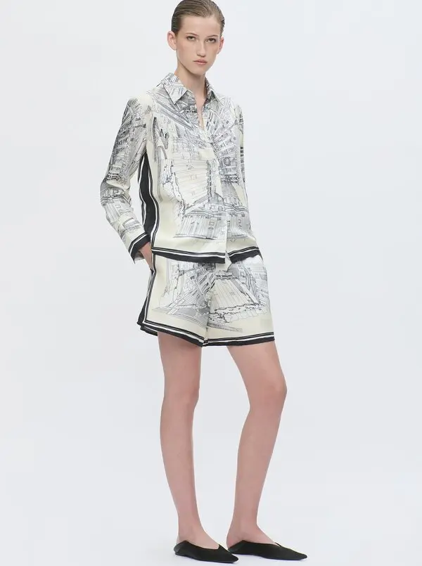 CALLAS MILANO Ps25 Cameron Rome Silk Shirt - White