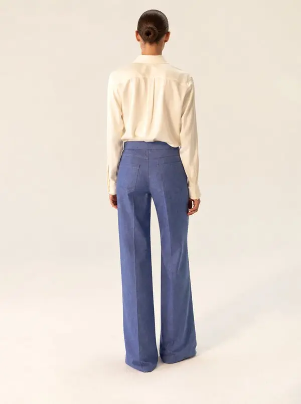 CALLAS MILANO Permanent Collection Jane Flare Leg Jeans - Indigo Blue