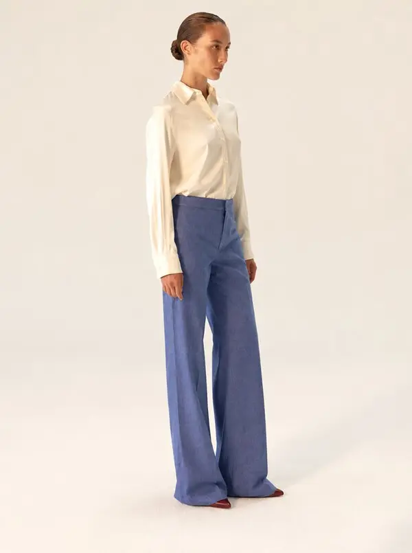CALLAS MILANO Permanent Collection Jane Flare Leg Jeans - Indigo Blue