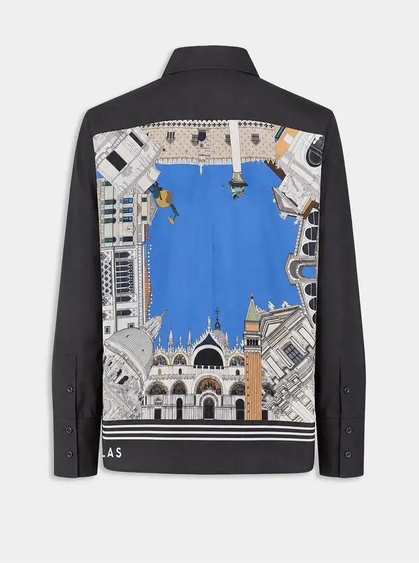 CALLAS MILANO Permanent Collection Sirene Venice Shirt - Blue/black