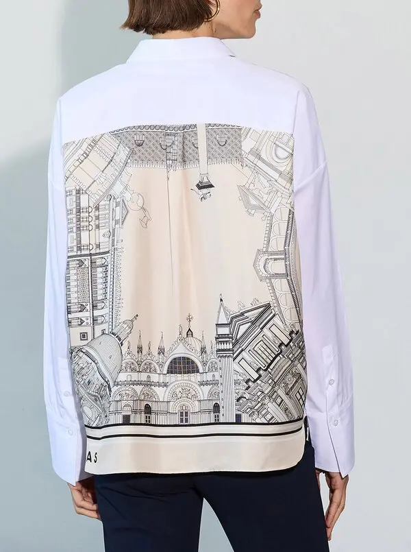 CALLAS MILANO Permanent Collection Sirene Venice Shirt White Travertine - Travertine/white