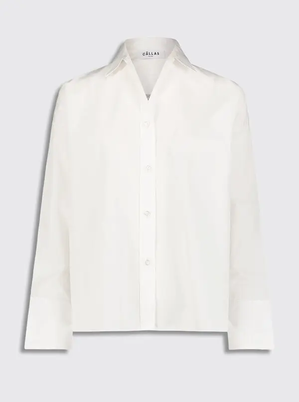 CALLAS MILANO Permanent Collection Sirene Venice Shirt White Travertine - Travertine/white