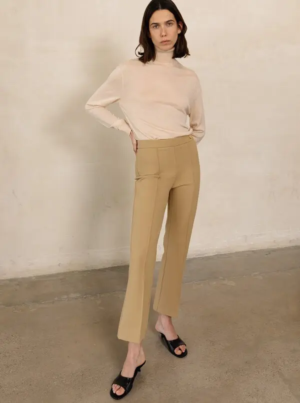 CALLAS MILANO Ps26 Lola Cropped Kick Flare Pant - Pale Camel
