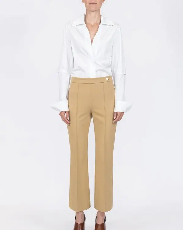 CALLAS MILANO Ps26 Lola Cropped Kick Flare Pant - Pale Camel