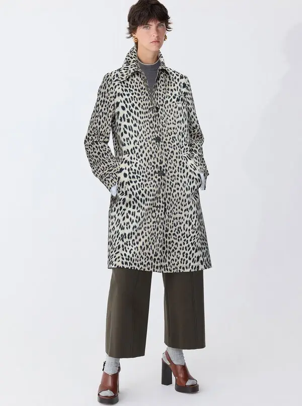 Permanent Collection Alaine Animal Print Car-coat