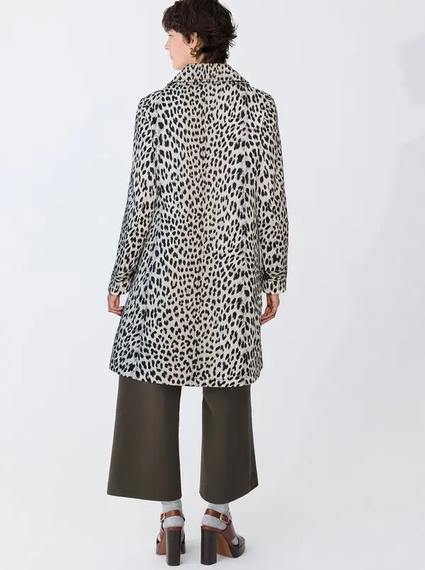 Permanent Collection Alaine Animal Print Car-coat
