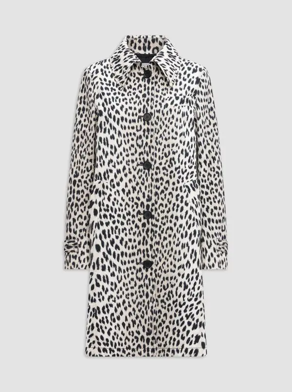 CALLAS MILANO Alaine Animal Print Car Coat
