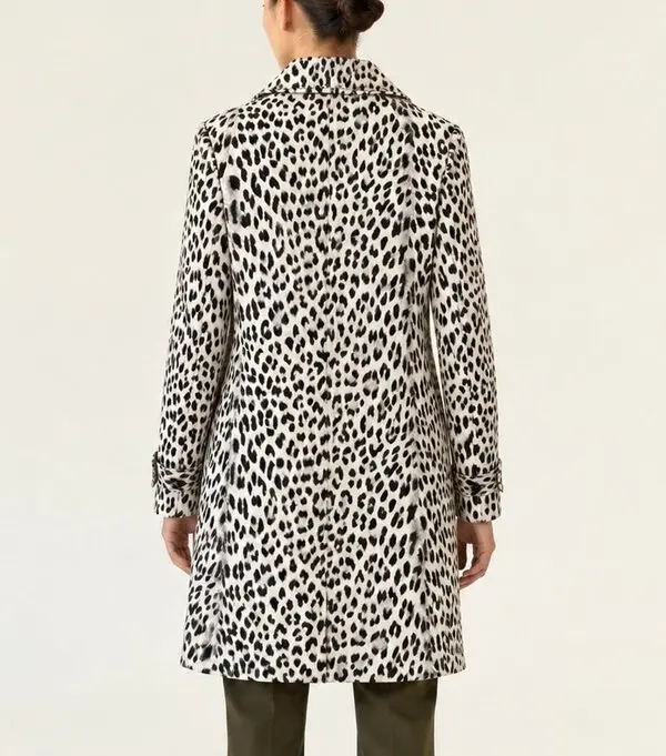 CALLAS MILANO Alaine Animal Print Car Coat