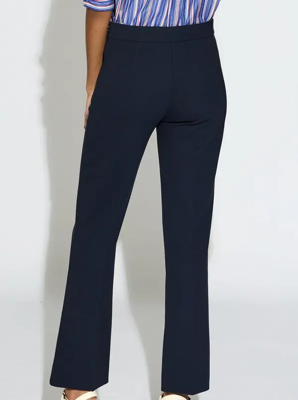 CALLAS MILANO Permanent Collection Lola Jersey Crop Flare Pants - Navy