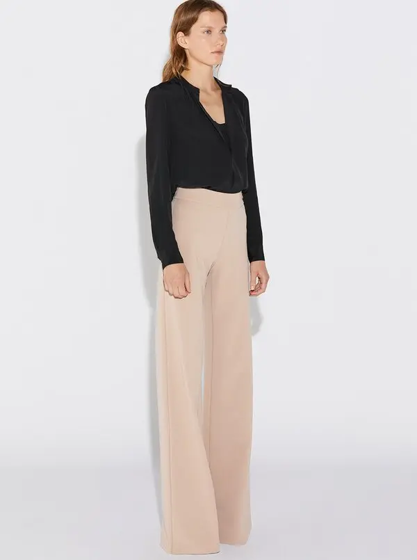 CALLAS MILANO Anouk Wide Leg Crepe Trousers - Taupe