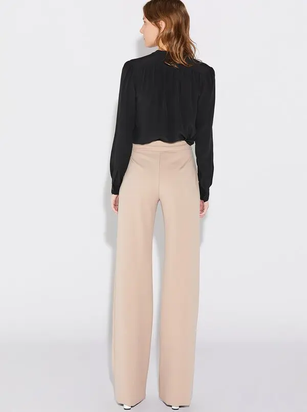 CALLAS MILANO Anouk Wide Leg Crepe Trousers - Taupe
