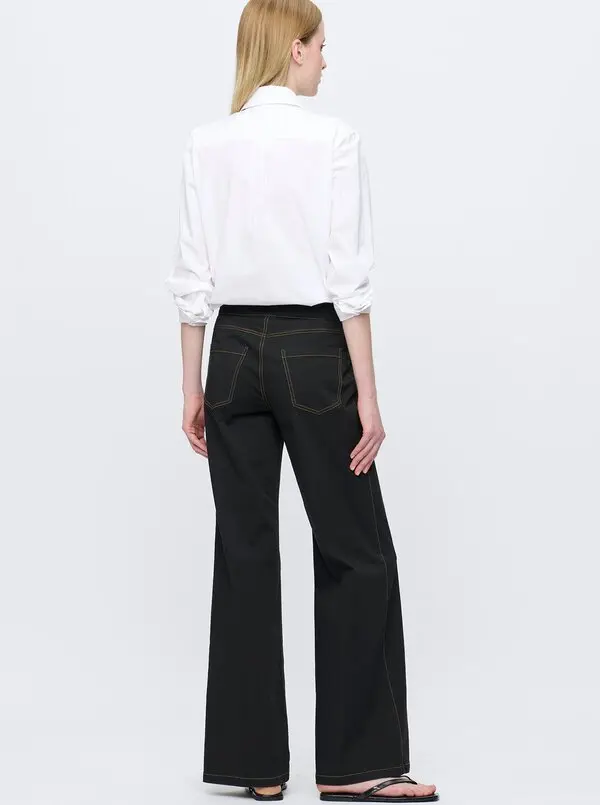 CALLAS MILANO Permanent Collection Jane Organic Light Twill Pant - Black
