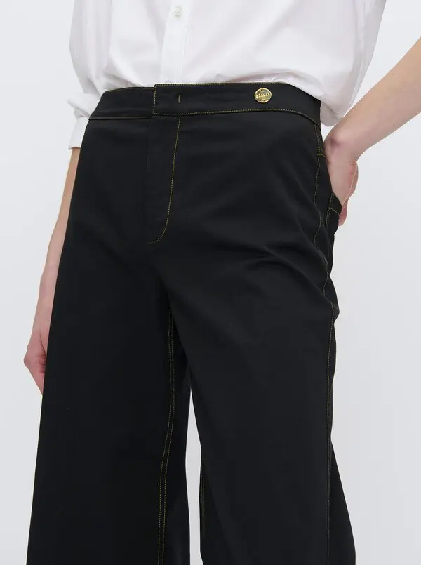 CALLAS MILANO Permanent Collection Jane Organic Light Twill Pant - Black