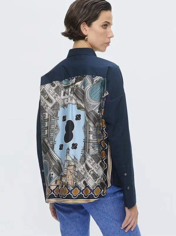 CALLAS MILANO Permanent Collection Sirene Milano Shirt - Navy/navy
