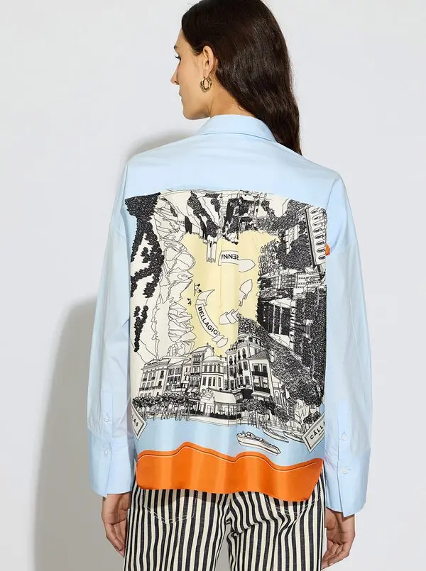 CALLAS MILANO Permanent Collection Sirene Como Lake Shirt - Pale Blue