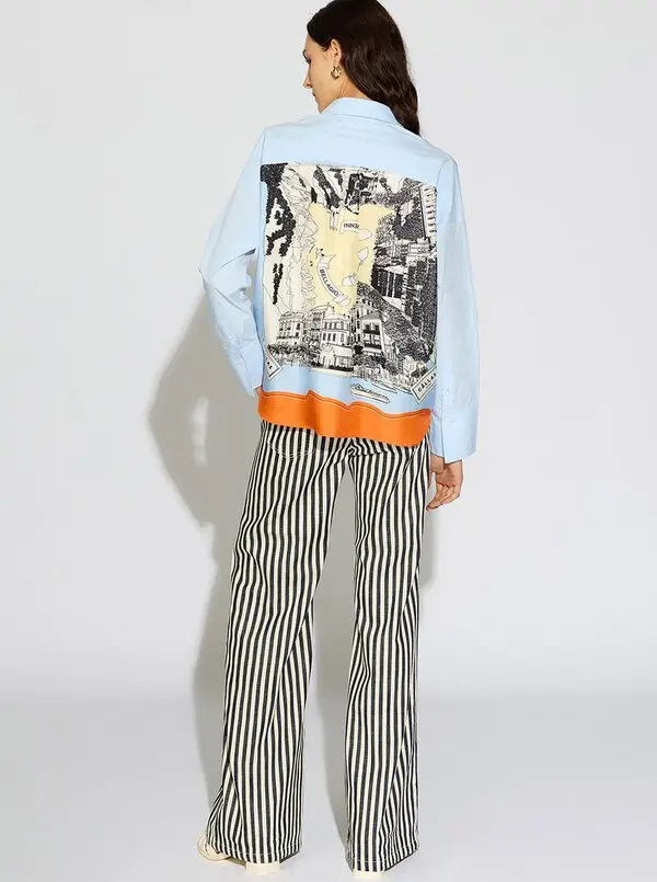 CALLAS MILANO Permanent Collection Sirene Como Lake Shirt - Pale Blue