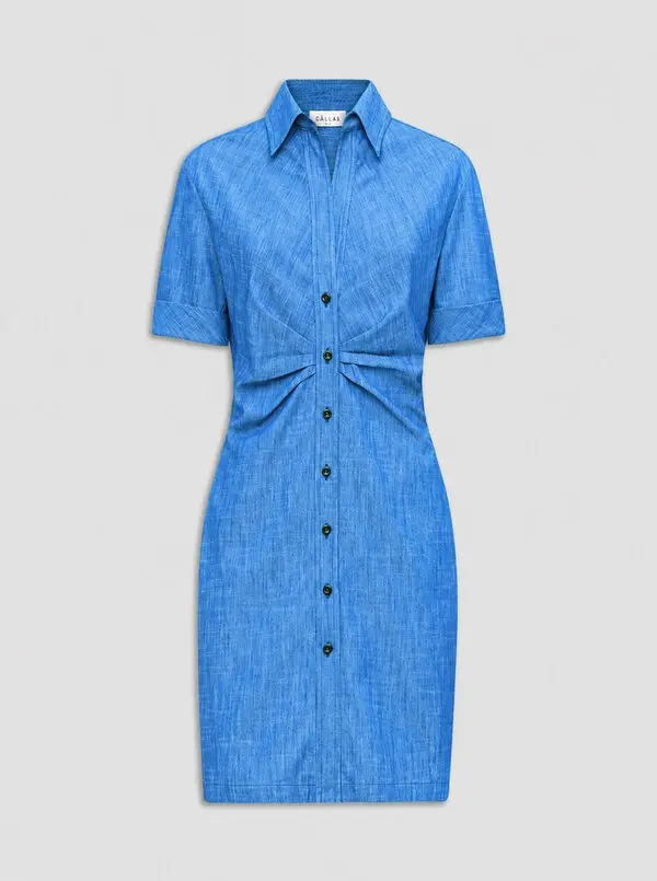CALLAS MILANO Permanent Collection Ondine Shirtdress - Light Indigo