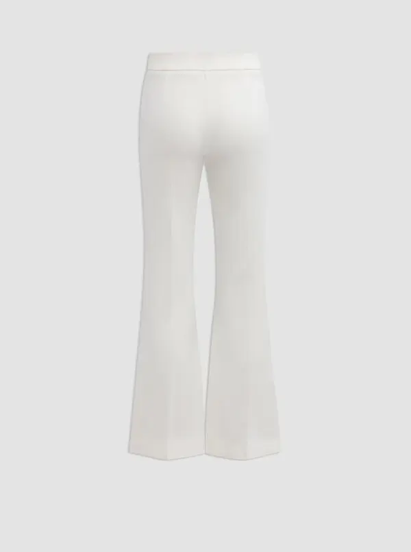CALLAS MILANO Permanent Collection Lola Jersey Crop Flare Trousers - White