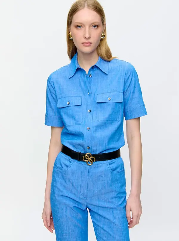 Permanent Collection Vesper Denim Shirt Blue