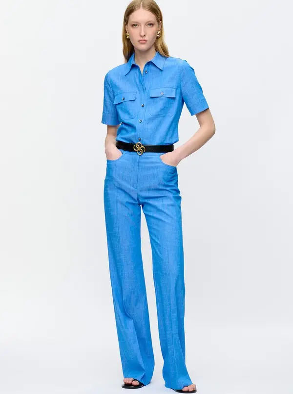 CALLAS MILANO Permanent Collection Vesper Denim Shirt - Indigo