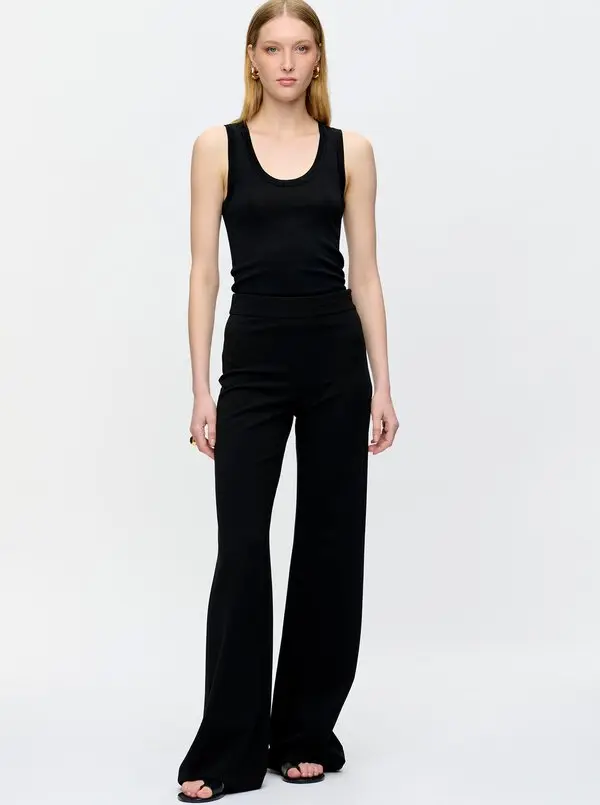 CALLAS MILANO Permanent Collection Anouk Stretch Crepe Trousers - Black