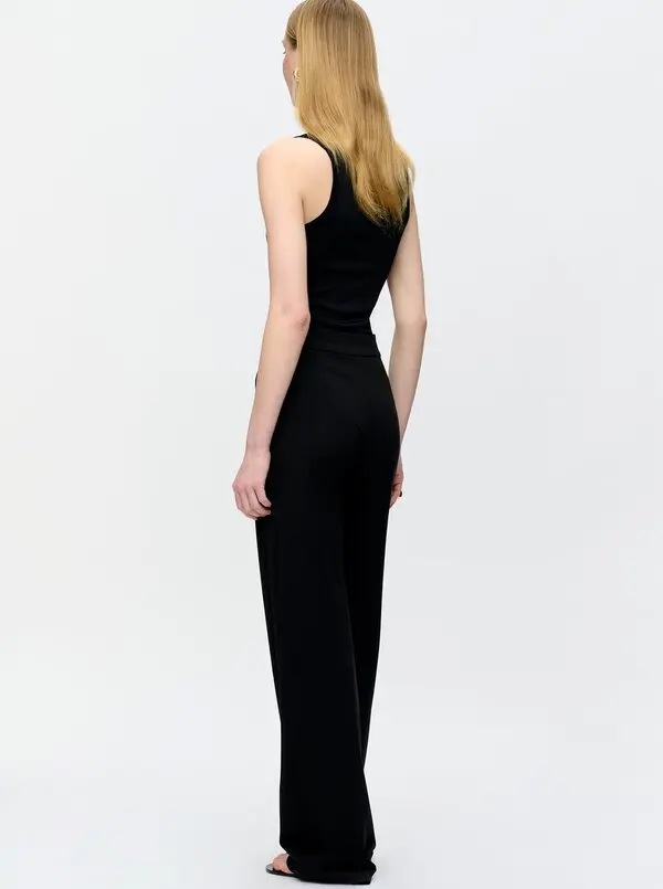 CALLAS MILANO Permanent Collection Anouk Stretch Crepe Trousers - Black