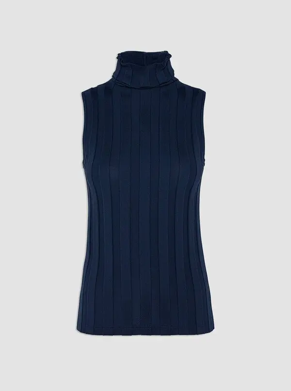 CALLAS MILANO Permanent Collection Sleeveless Turtleneck - Navy