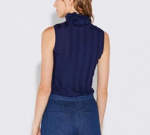 CALLAS MILANO Permanent Collection Sleeveless Turtleneck - Navy
