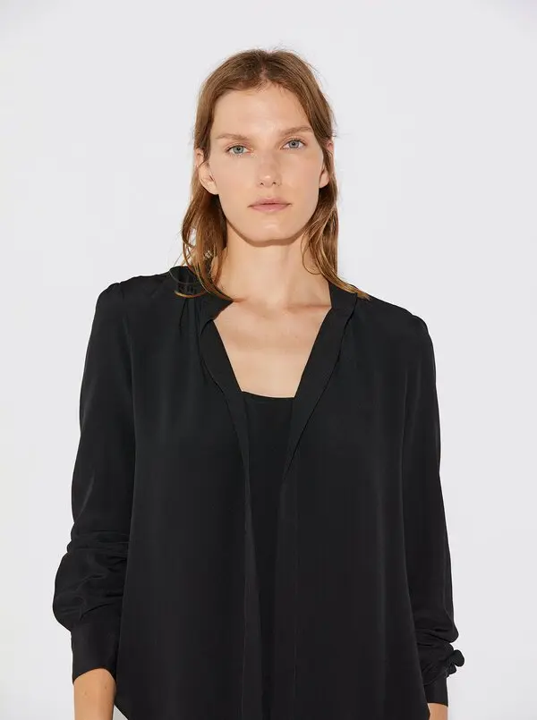 Permanent Collection Olympia Silk Crewneck Top