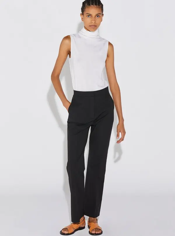 CALLAS MILANO Permanent Collection Romy Sleeveless Turtleneck Knit Top - Ivory