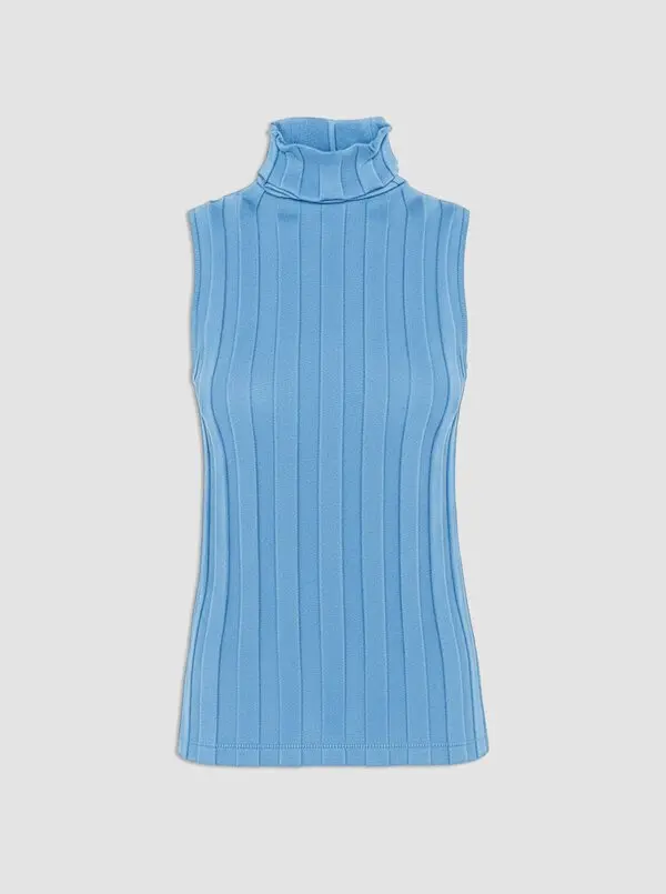 CALLAS MILANO Permanent Collection Romy Sleeveless Turtleneck - Indigo Blue