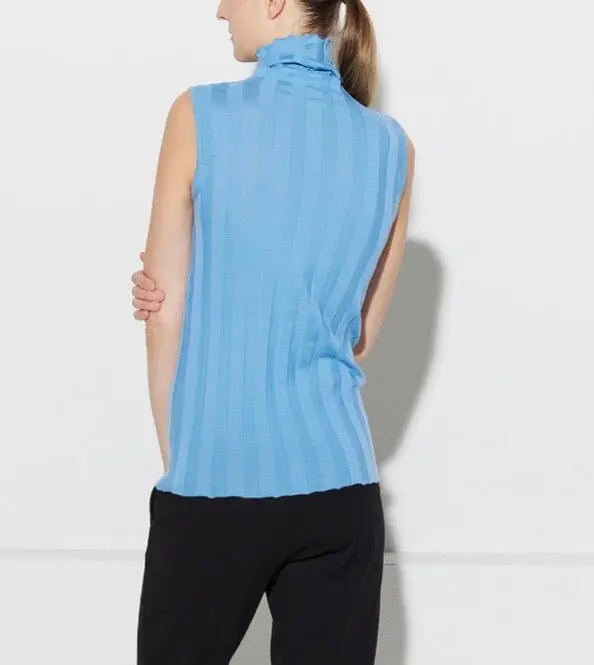 CALLAS MILANO Permanent Collection Romy Sleeveless Turtleneck - Indigo Blue