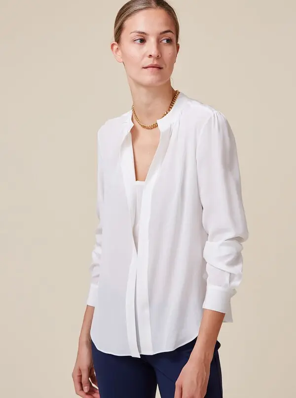 CALLAS MILANO Olympia Silk Blouse - Ivory