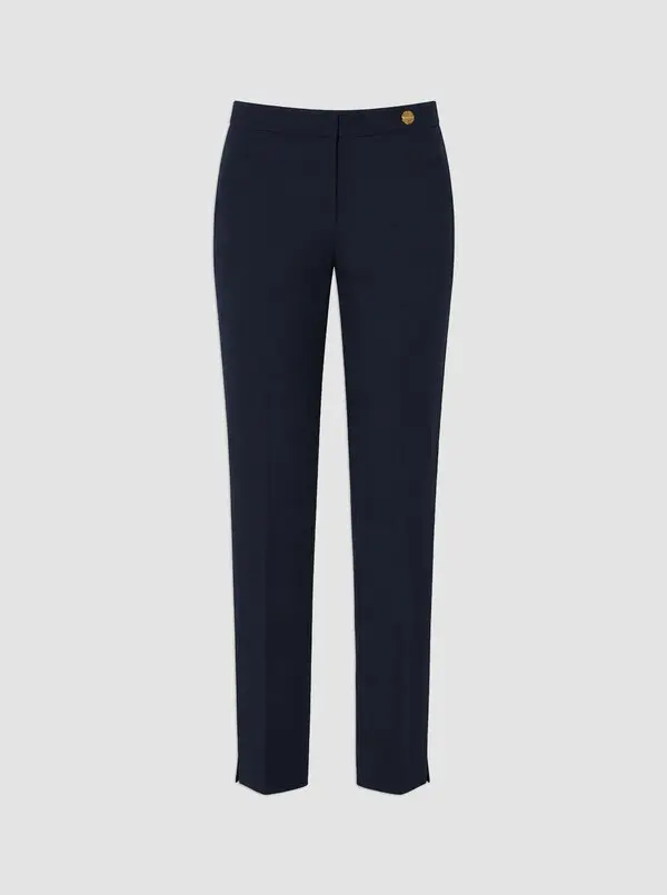 CALLAS MILANO Permanent Collection Charlotte Stretch Crepe Ankle Pants - Navy