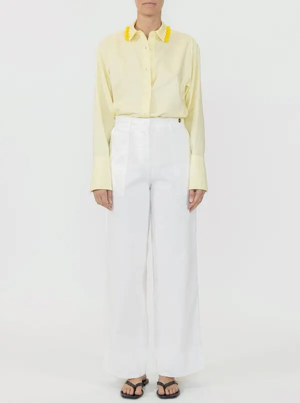 CALLAS MILANO Ss26 Sailor Wide Leg Pant - White