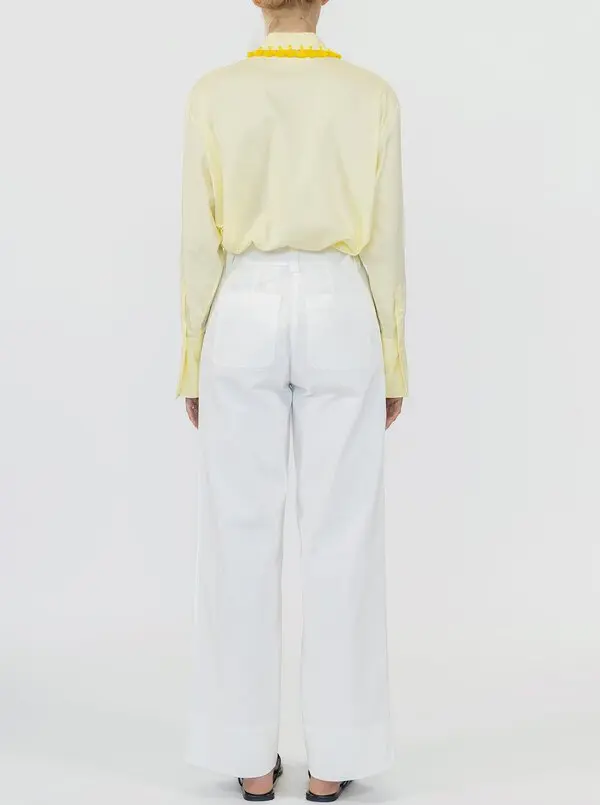 CALLAS MILANO Ss26 Sailor Wide Leg Pant - White
