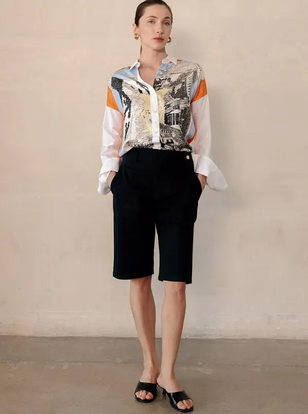CALLAS MILANO Ss26 Kasmin Tailored Bermuda Shorts - Black
