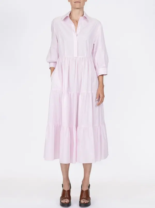 CALLAS MILANO Marseille Tiered Shirtdress