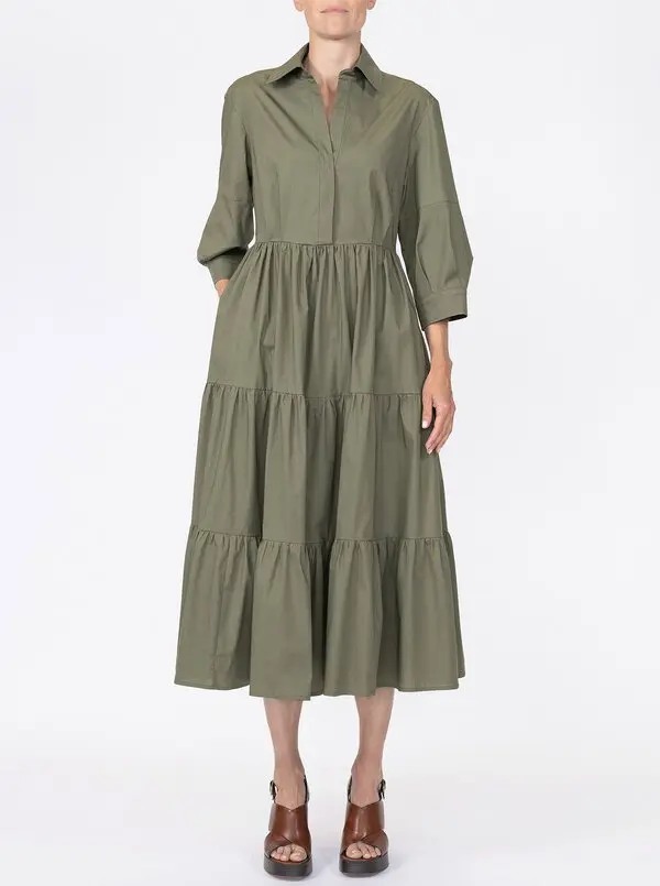 CALLAS MILANO Marseille Tiered Shirtdress