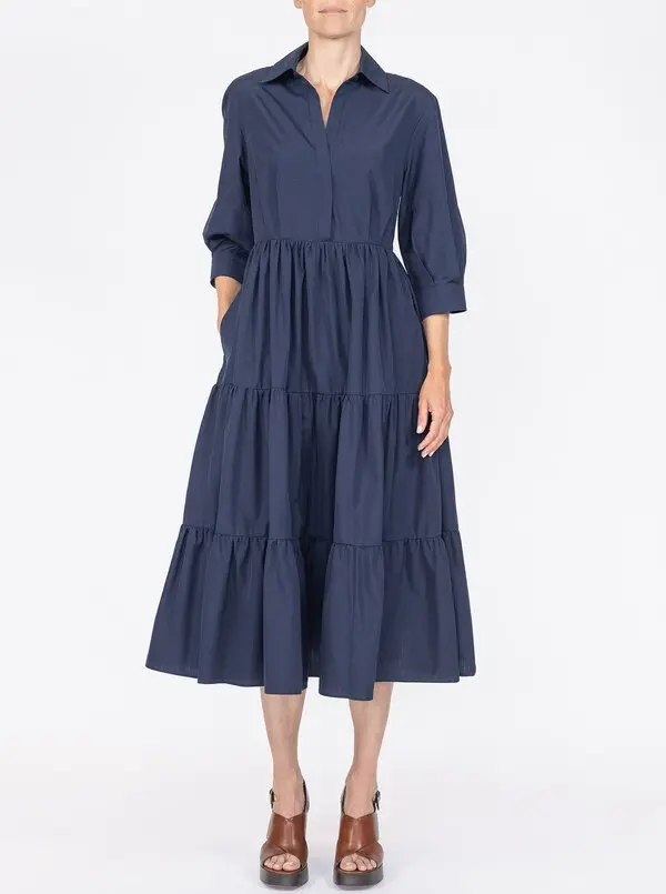 CALLAS MILANO Marseille Tiered Shirtdress