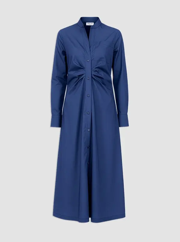 CALLAS MILANO Ps26 Genny Long Sleeve Shirtdress - Ocean