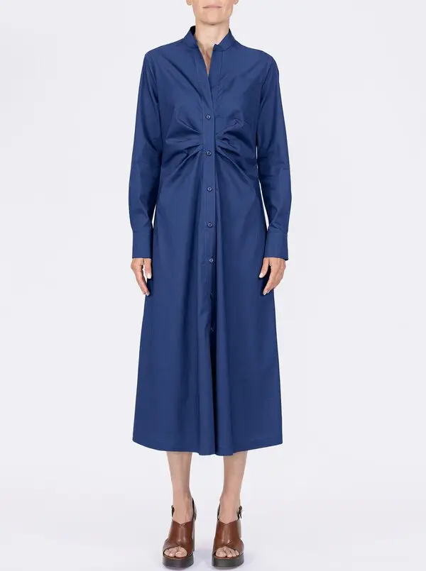 CALLAS MILANO Ps26 Genny Long Sleeve Shirtdress - Ocean