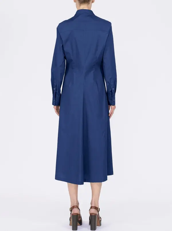CALLAS MILANO Ps26 Genny Long Sleeve Shirtdress - Ocean