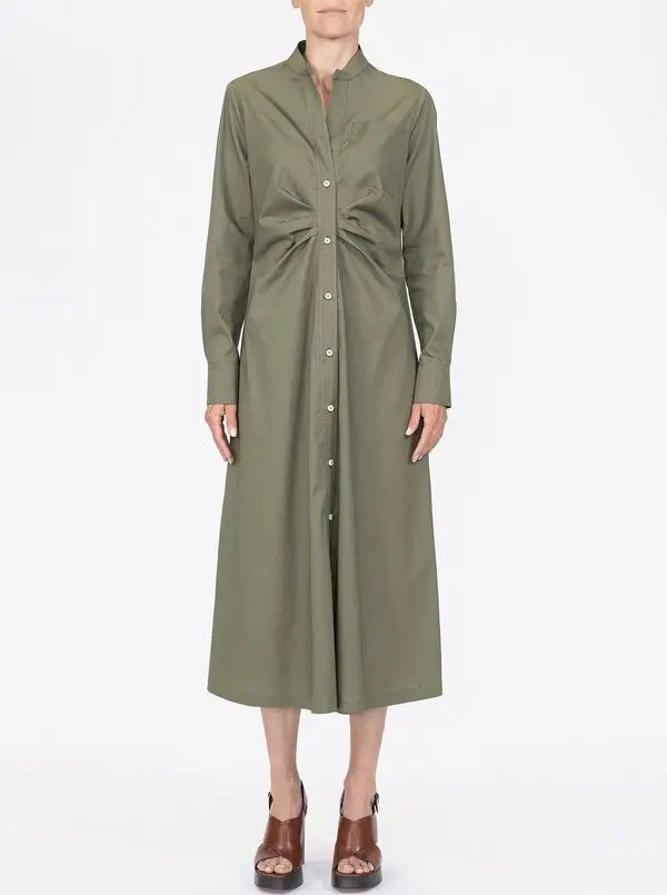 CALLAS MILANO Ps26 Genny Long Sleeve Shirtdress - Olive
