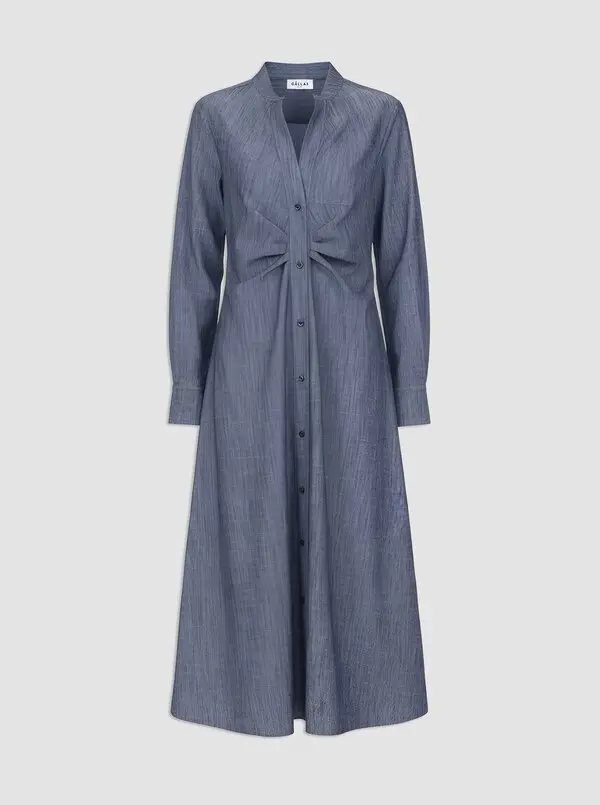 CALLAS MILANO Ps26 Genny Long Sleeve Shirt Dress - Navy