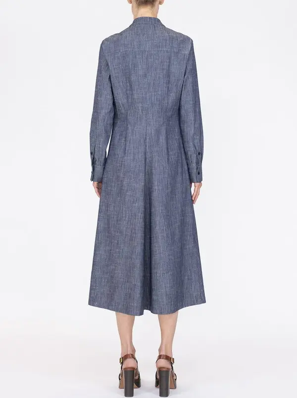 CALLAS MILANO Ps26 Genny Long Sleeve Shirt Dress - Navy