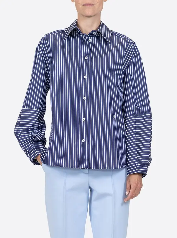 CALLAS MILANO Ps26 Aura Lantern Sleeve Stripe Shirt